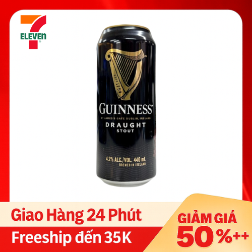Bia Craft Guinness Draught Lon 440ml Guinness | Giao gấp từ 7-Eleven ...